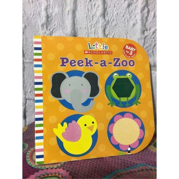 Little-Scholastic | Other | 205large Boardbook Childrens Peek A Zoobook ...